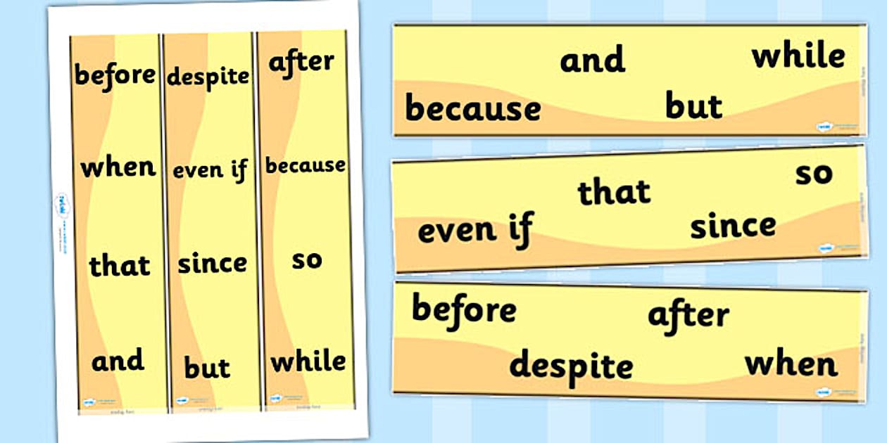 Cursive Conjunctions Display Borders (teacher made) - Twinkl