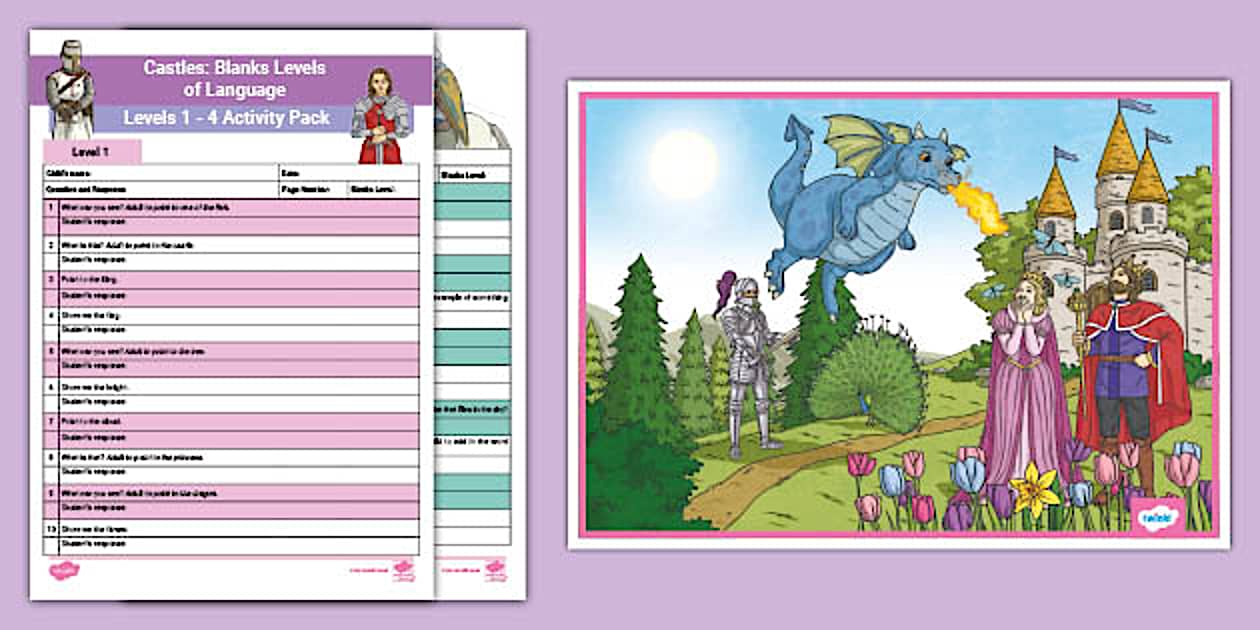 Castles Blanks Levels of Language 1 - 4 Activity Pack