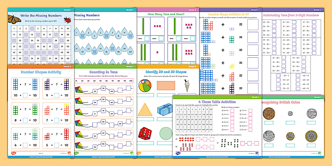 👉 Interactive PDF: Pre-Key Stage Standards Maths Activities - Standard 5