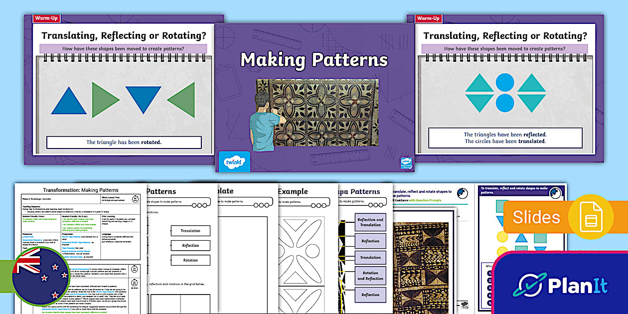 During Year 4 Spatial Reasoning: Transformation (Making Patterns) Lesson 5