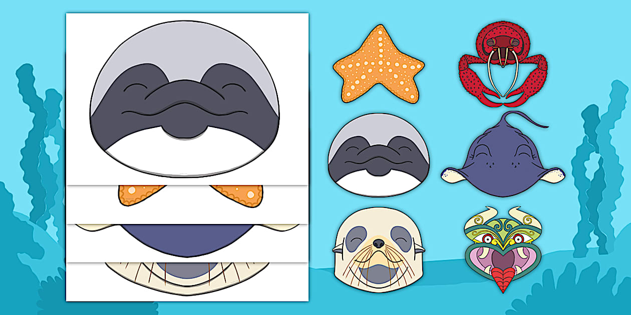 Under the Sea Role-Play Masks (teacher made) - Twinkl
