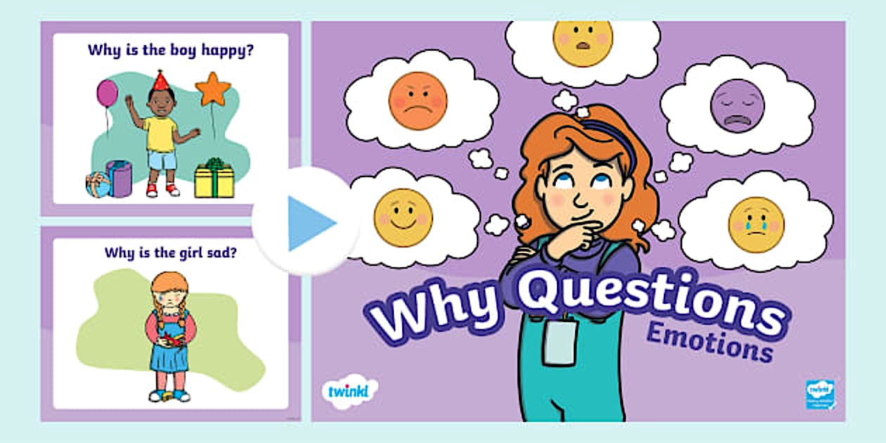 FREE! - Twinkl x ClassPoint Why Question Emotion PowerPoint