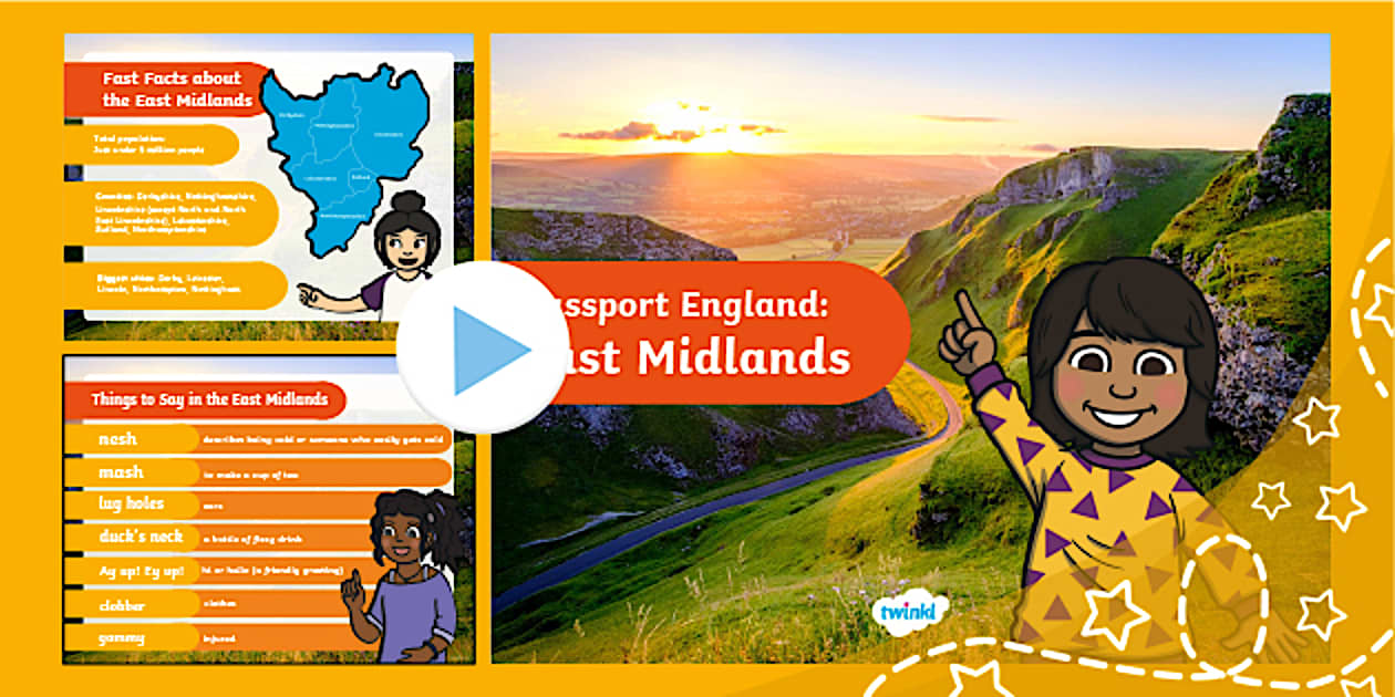 Passport England: East Midlands (teacher made) - Twinkl