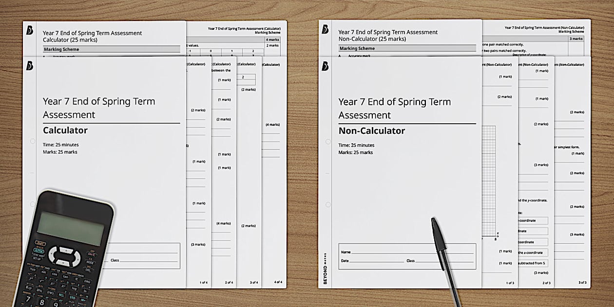 👉 Year 7 End of Spring Term Maths Assessment - Twinkl