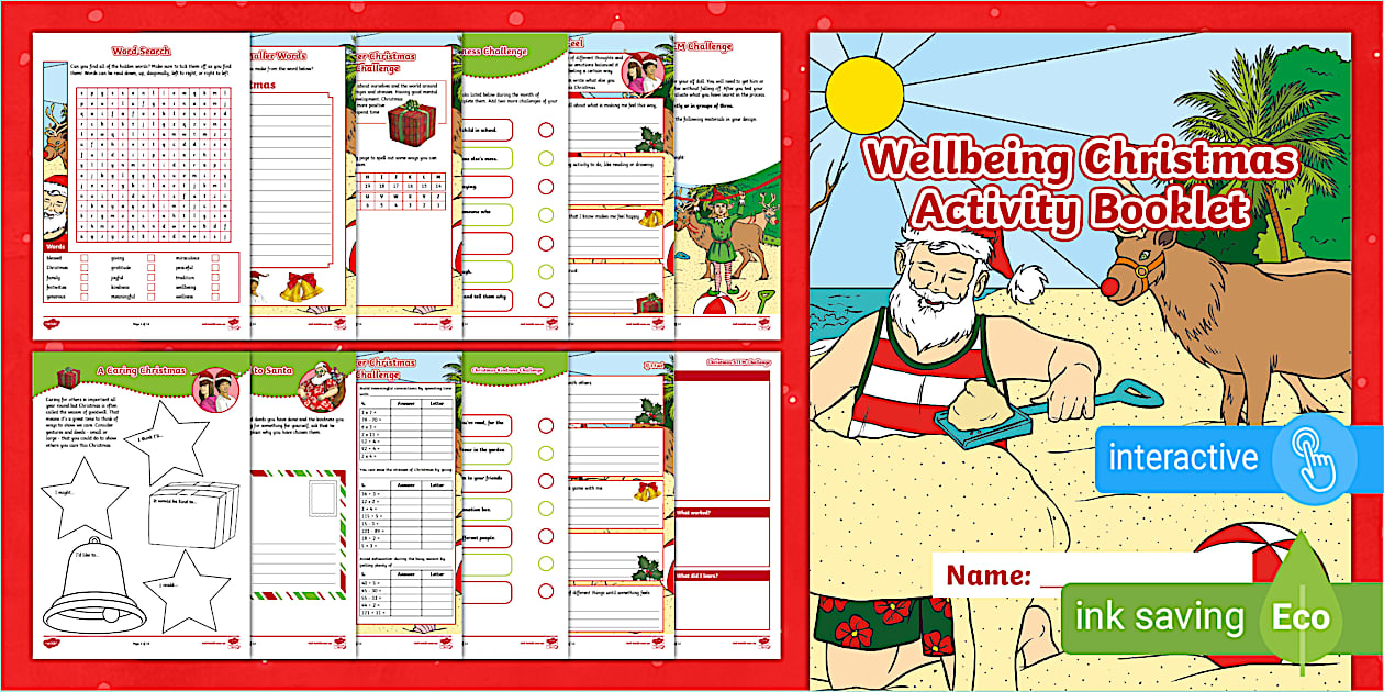 Wellbeing Christmas Activity BookletㅣSeasonal Resources.