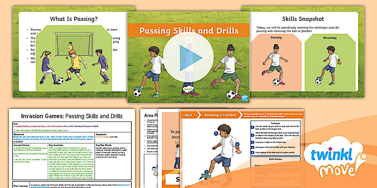Twinkl Move PE - Year 4 Invasion Games Lesson 3 - Passing Skills and Drills