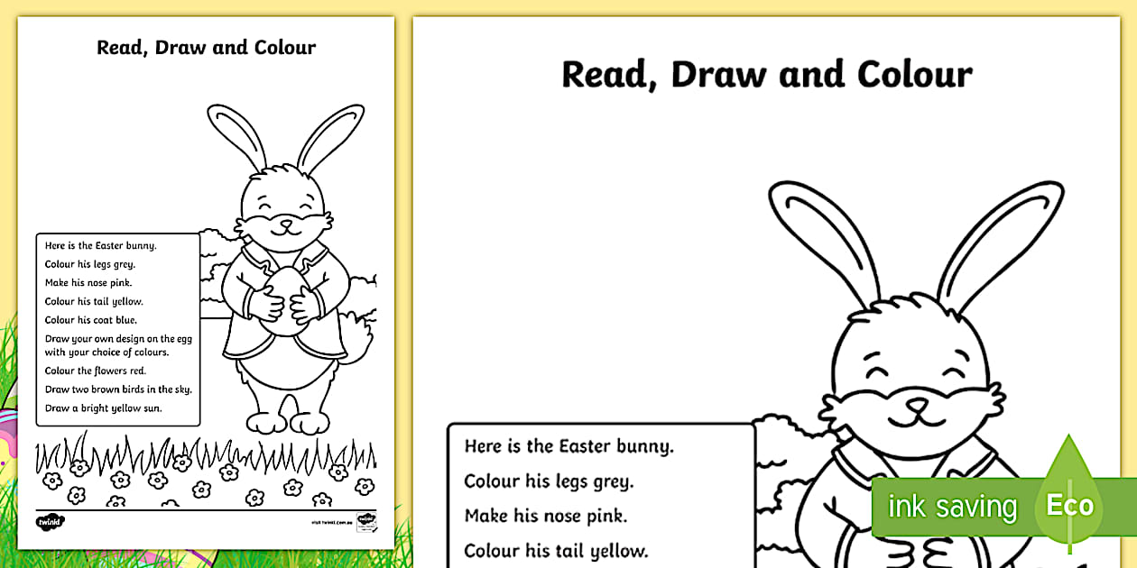 TAS Read, Draw And Colour Activity (teacher made) - Twinkl