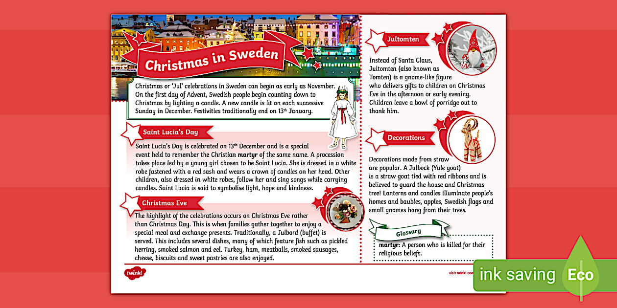 Christmas in Sweden Fact File - Twinkl - KS2 - Twinkl