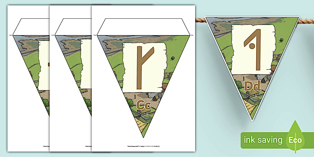 Viking Alphabet Display Bunting - (Teacher-Made) - Twinkl
