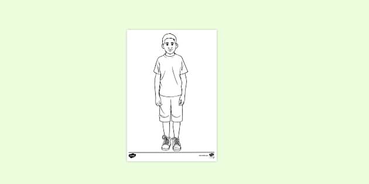 Seven Year Old Child Colouring Sheet | Teaching Resources