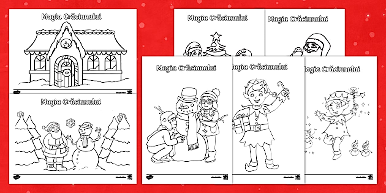 Magia Crăciunului – Desene de colorat