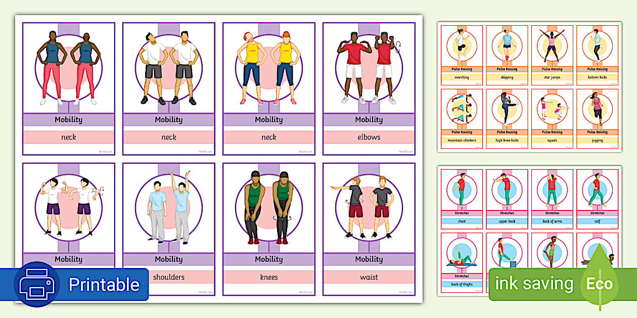 Physical Education: Warm Up Cards (teacher made) - Twinkl