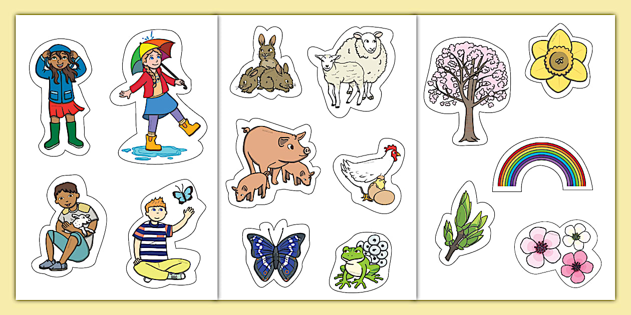 Spring-Themed Small World Characters (teacher made) - Twinkl