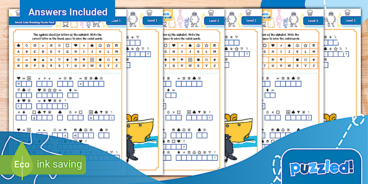 Captain Cockatoo Code Breaker - Twinkl - Kids Puzzles