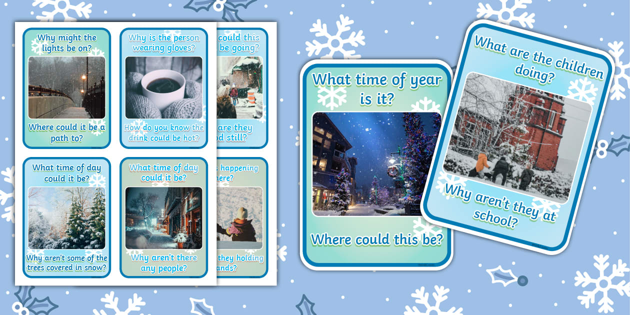 Winter Inference Cards - Twinkl Comprehension (teacher made)