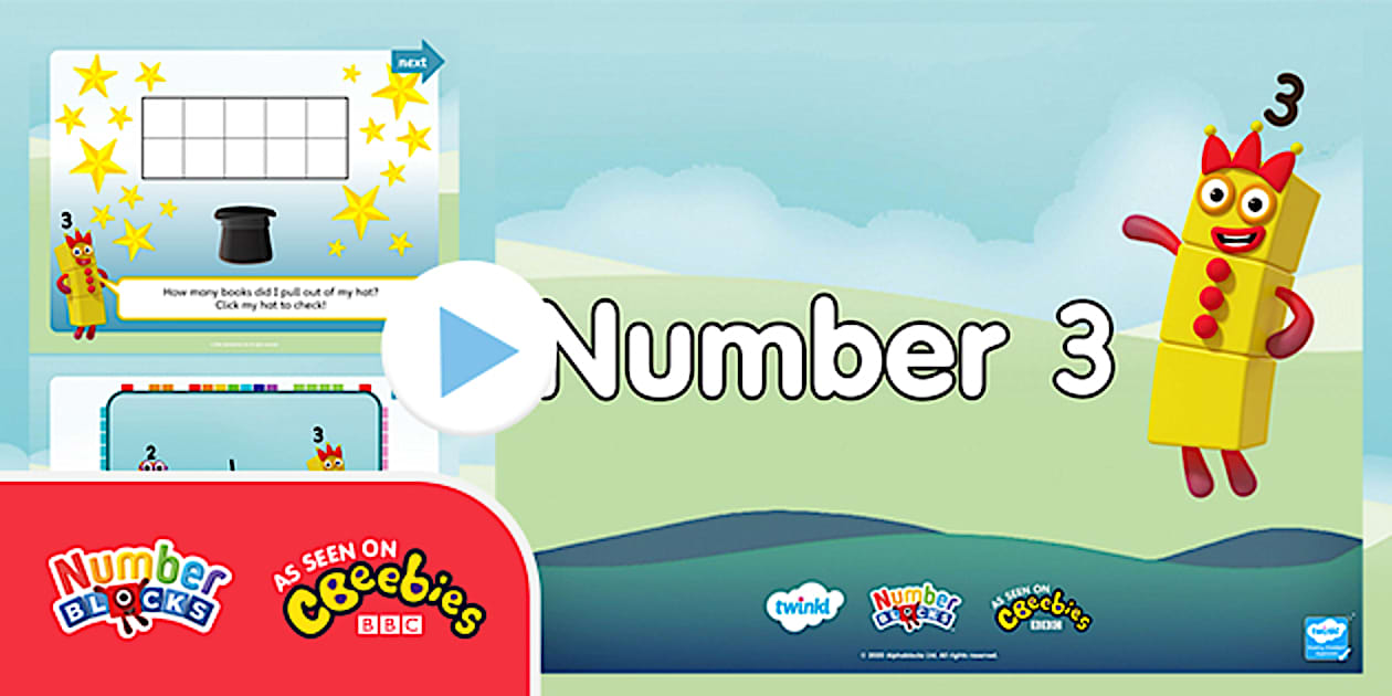 👉 Numberblocks 3: Everybody Look at Three PowerPoint | Twinkl