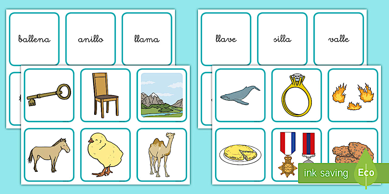 Tarjetas de emparejar: La letra LL (teacher made) - Twinkl