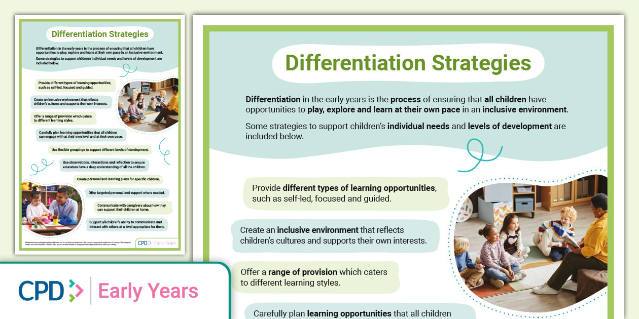 Differentiation Strategies | Poster (teacher made) - Twinkl