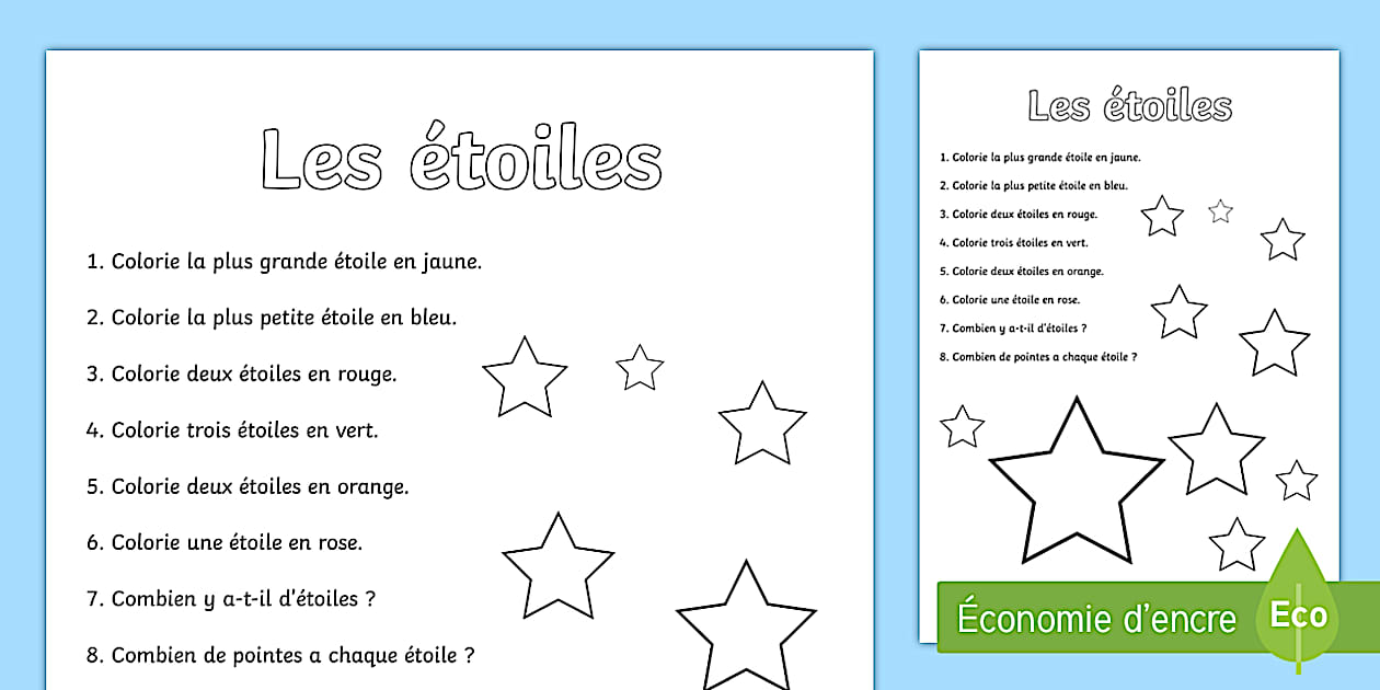 Fiche de coloriage avec les consignes - Twinkl CA - Twinkl