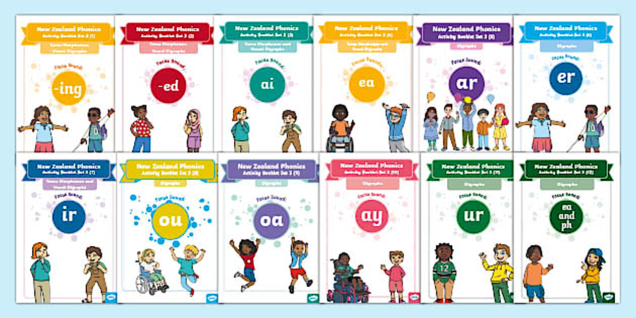 New Zealand Phonics Activity Booklets Set 3 Resource Pack