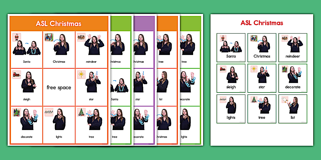 ASL Christmas Bingo (teacher made) - Twinkl