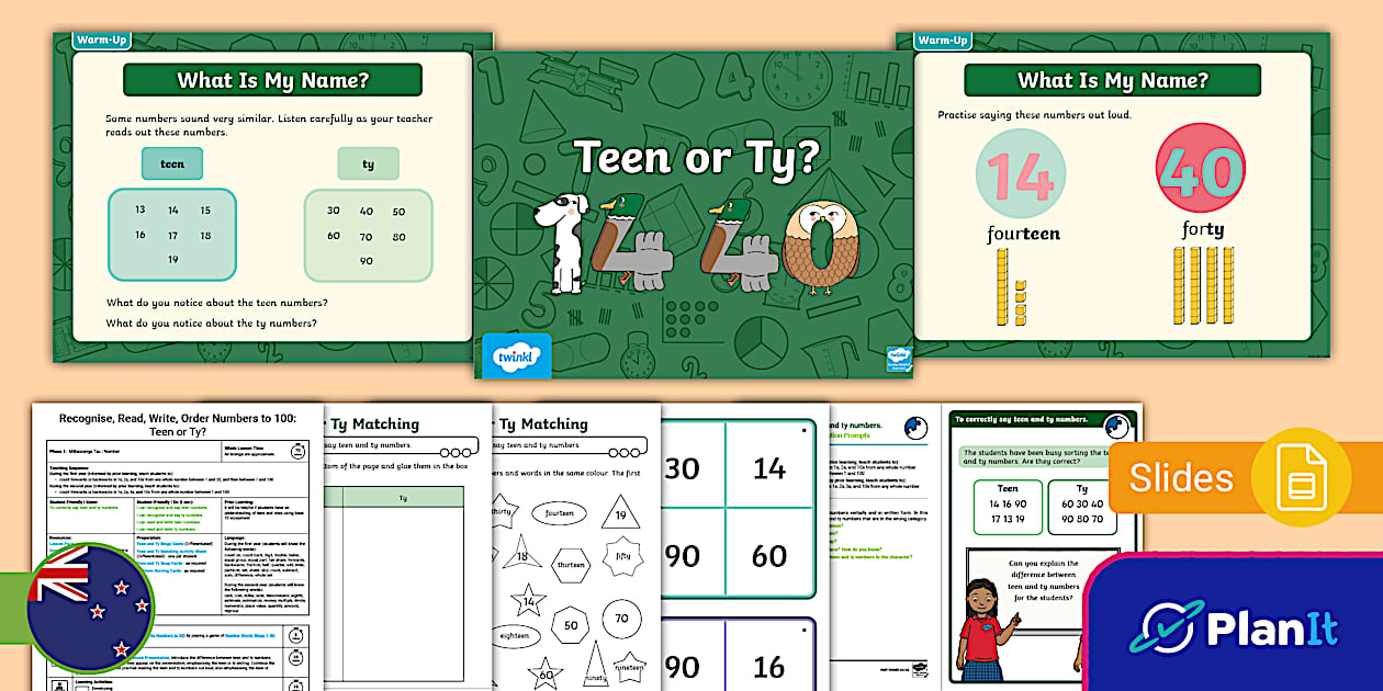 Phase 1 Number: Recognise, Read, Write, Numbers Teen or Ty?