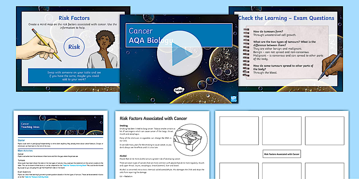 AQA Biology Unit 4.2 Cancer Cover Lesson Pack - Twinkl