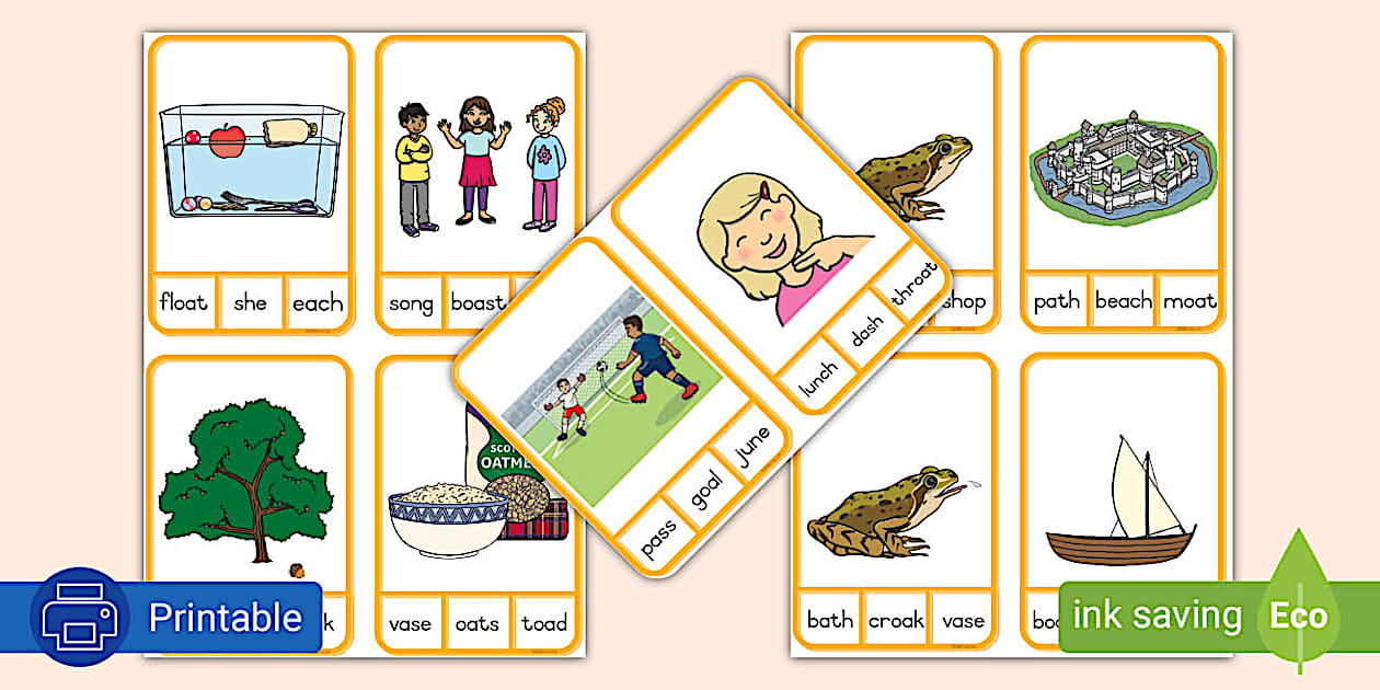 Grade 2 Phonics: oa sound peg card activity (teacher made)