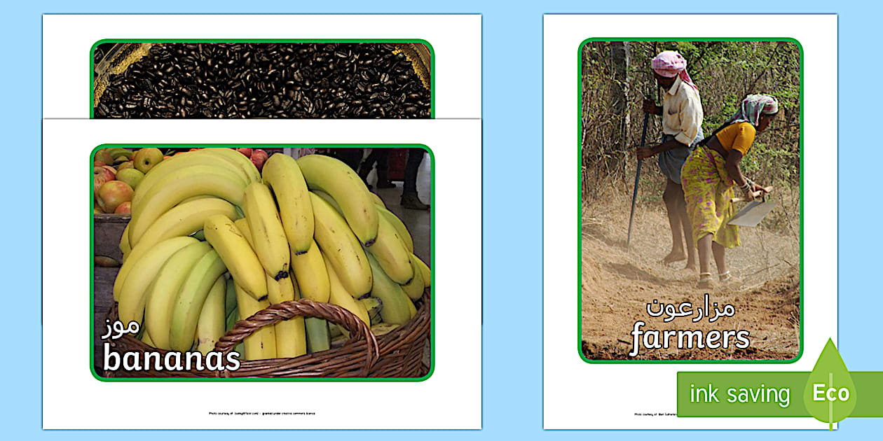 Fairtrade Display Photos Arabic/English - Twinkl