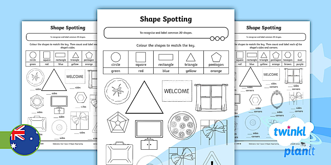 Year 1 Home Learning Maths Worksheets | Shape | Twinkl