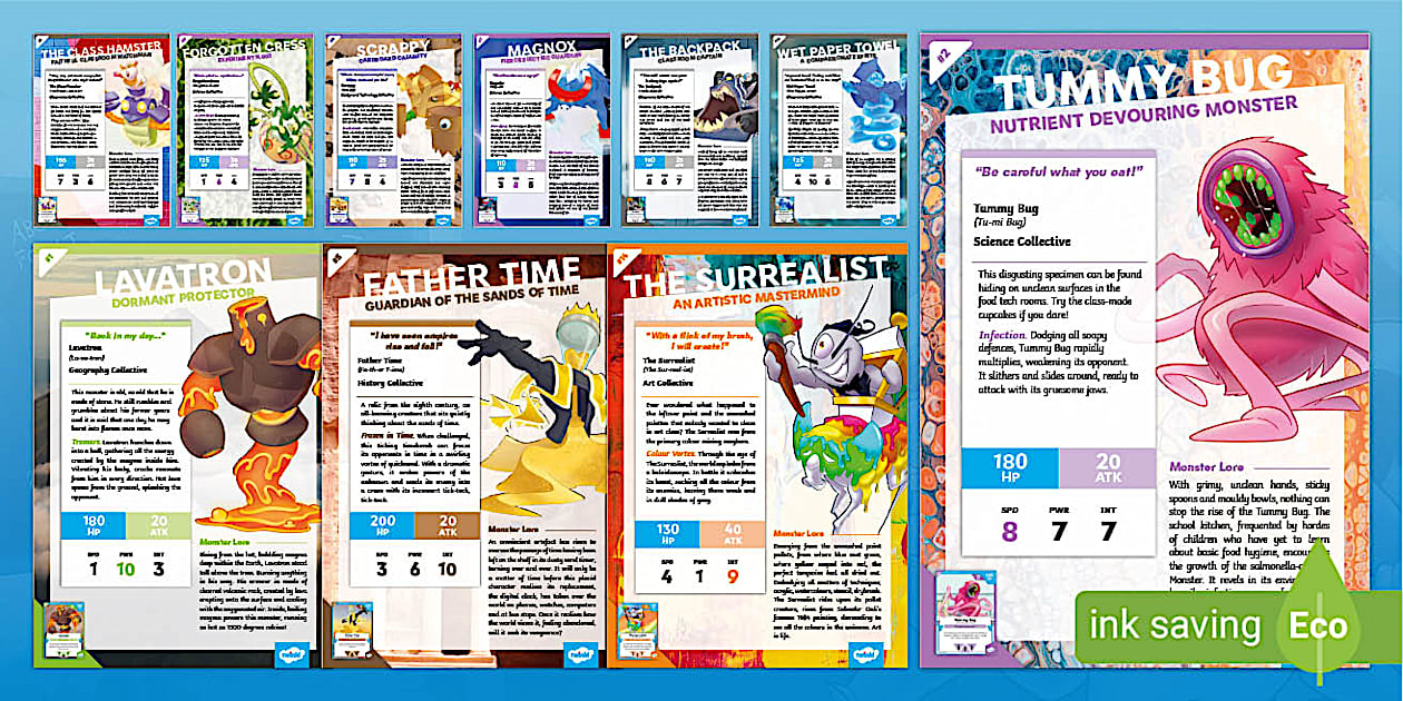 Monster Fact Files (teacher made) - Twinkl