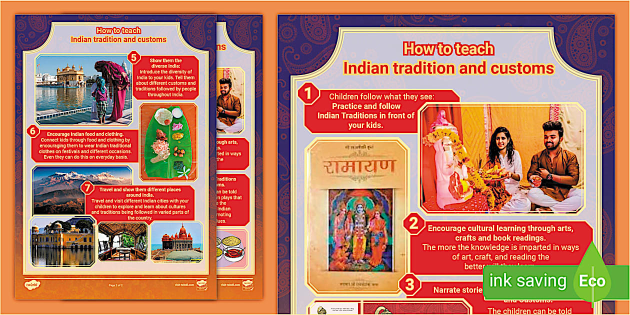 Encouraging Indian Values and Tradition (teacher made)