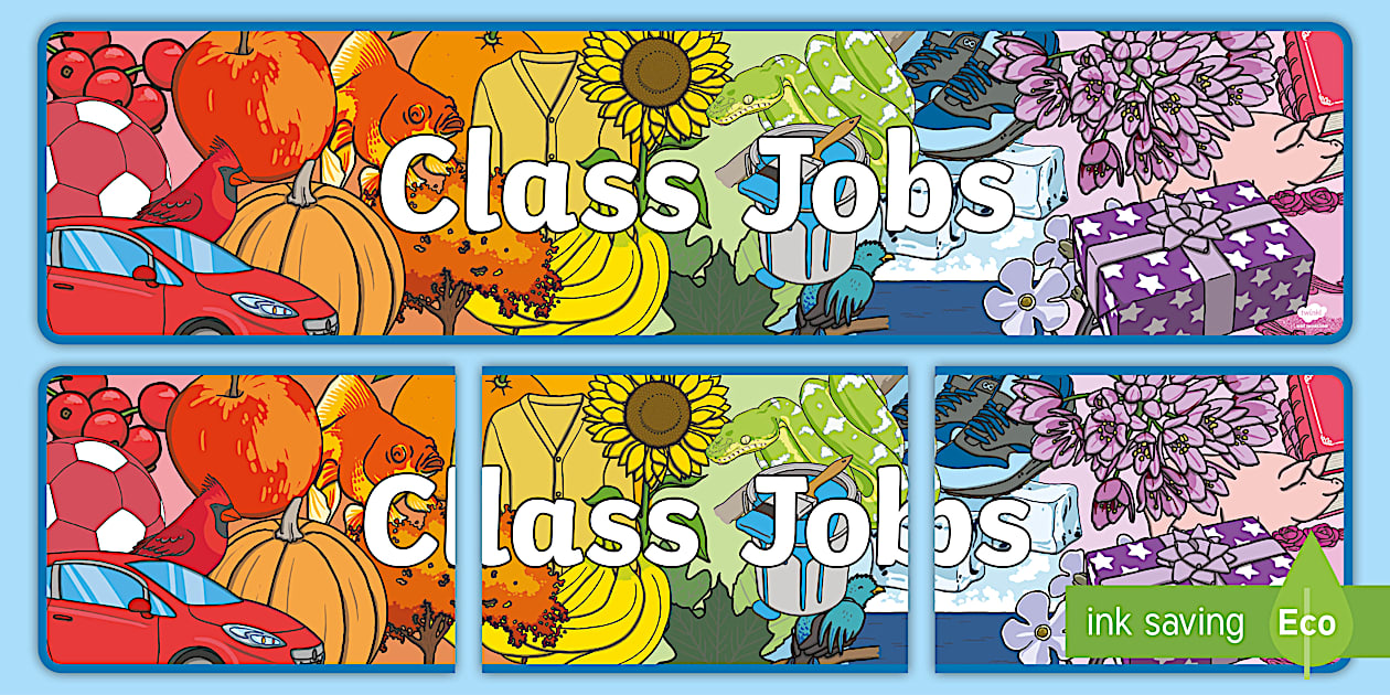 Colors Classroom Jobs Banner (Teacher-Made) - Twinkl