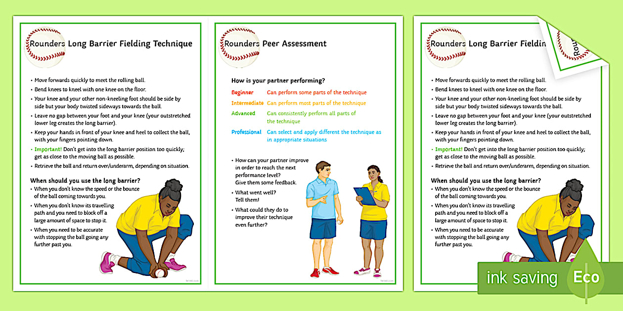Rounders Long Barrier Techniques Card - Twinkl