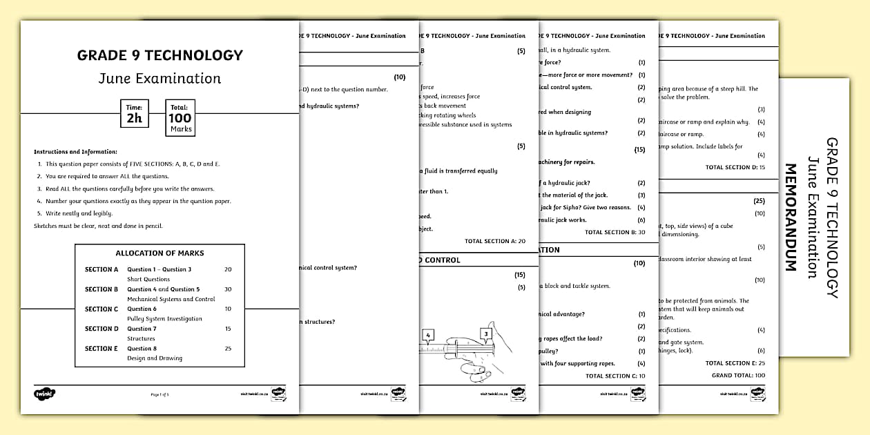 Grade 9 Technology June Examination