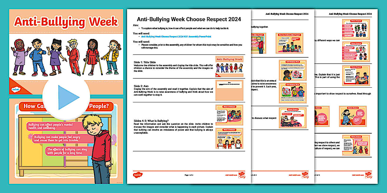Anti-Bullying Week Choose Respect 2024 KS1 Assembly Pack