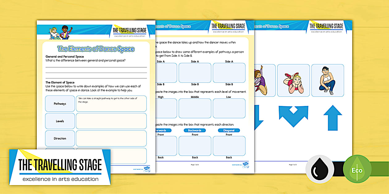 FREE! - The Elements of Dance Space Worksheet (teacher made)