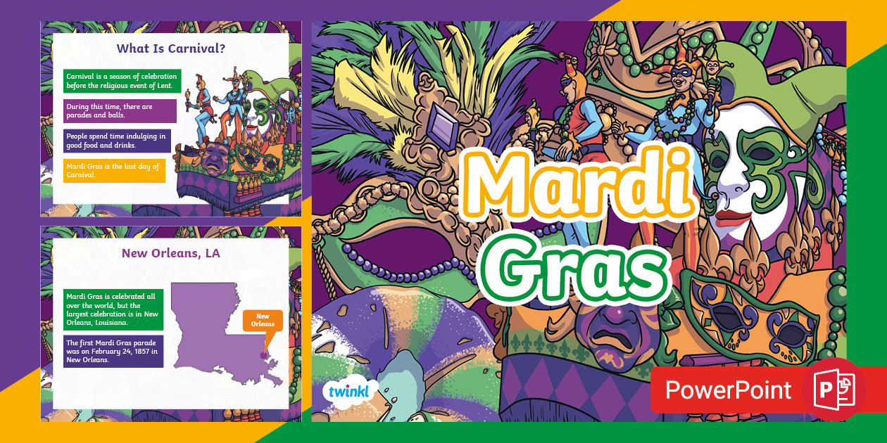 Mardi Gras Informational PowerPoint & Google Slides