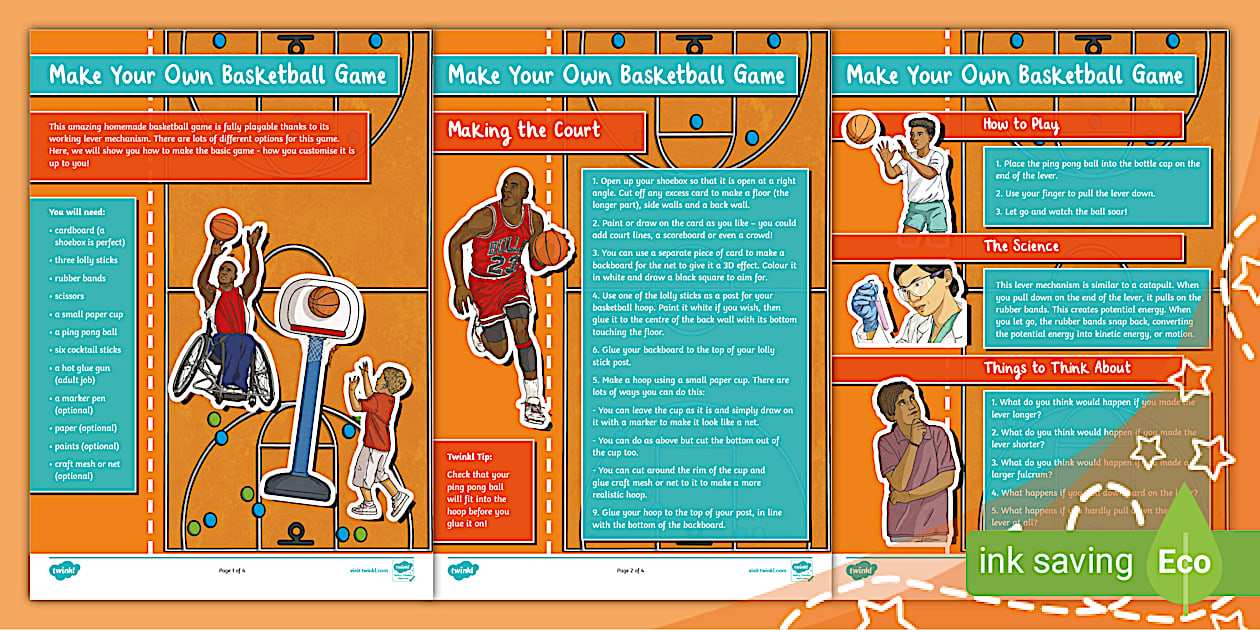 Make Your Own Basketball Game (Ages 7 - 11) (teacher made)
