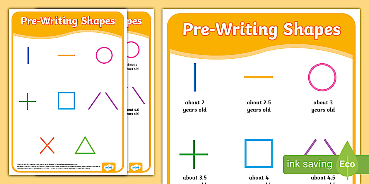 Pre-Writing Shapes Display Poster | Twinkl - Twinkl