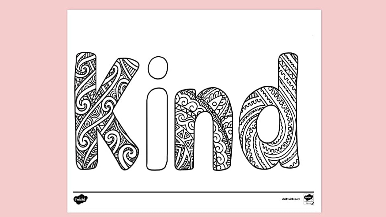 Abstract With Words Colouring Sheet | Colouring Sheets