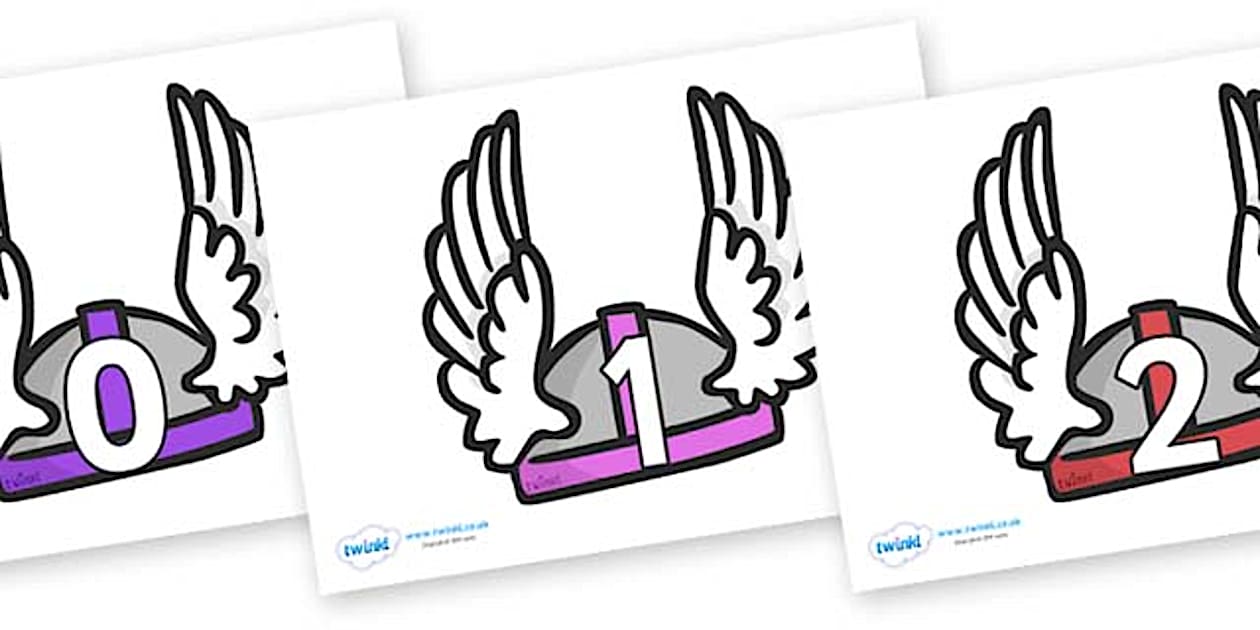 Numbers 0-31 on Helmets (Teacher-Made) - Twinkl