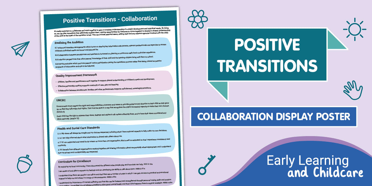 Positive Transitions - Collaboration Display Poster