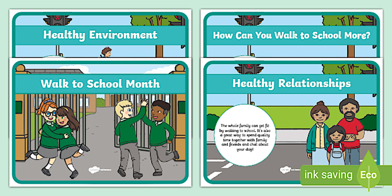 Walk to School Month Display Posters (Teacher-Made) - Twinkl