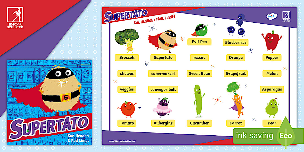 FREE! - Supertato Word Mat | Simon and Schuster | Twinkl Resources