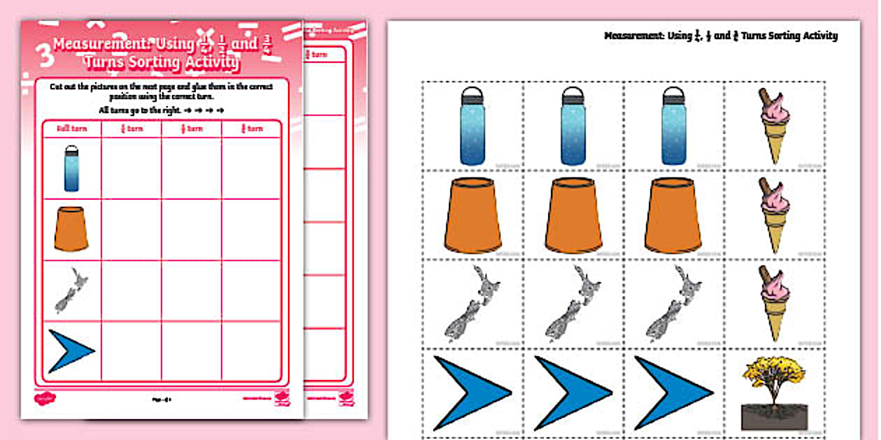 Measurement (During the Third Year): Using 1/4, 1/2 and 3/4 Turns- Sorting
