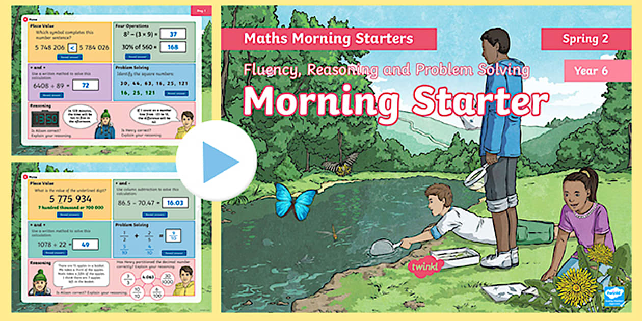 👉 Year 6 Maths Spring Morning Starter PowerPoint 2