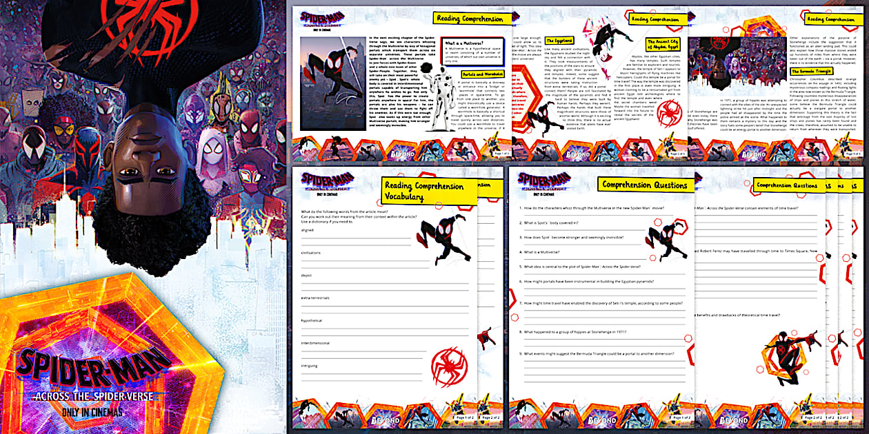 FREE! - Spider-Man: Across the Spider-Verse Reading Comprehension