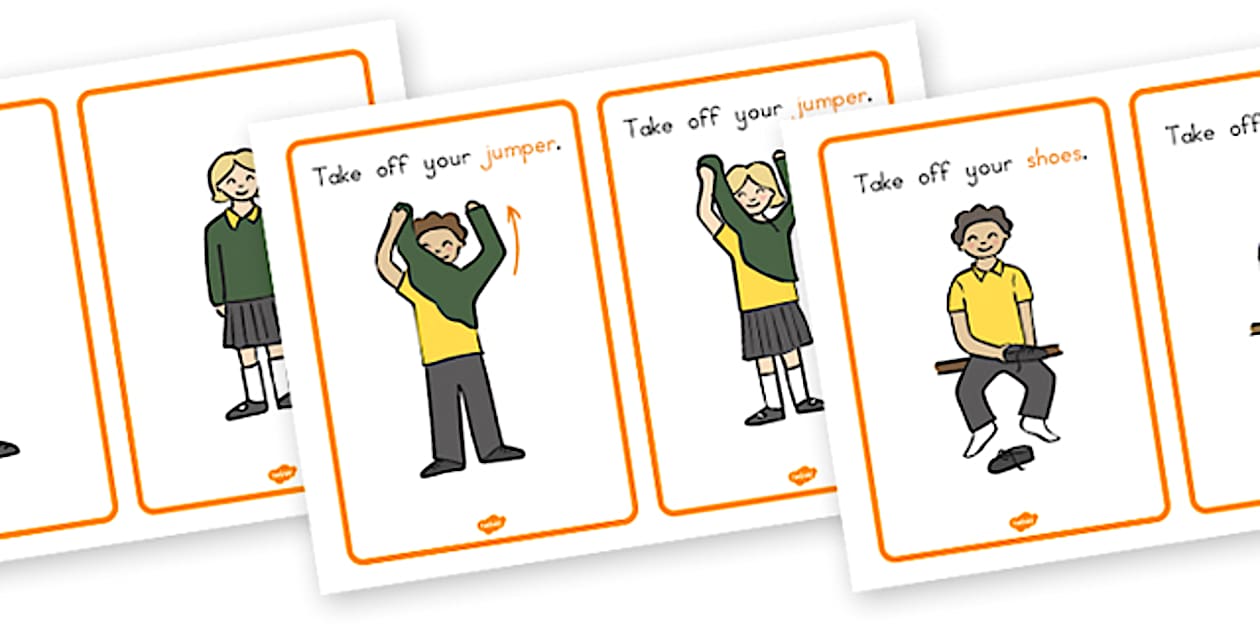 PE Changing Clothes Cards - Twinkl