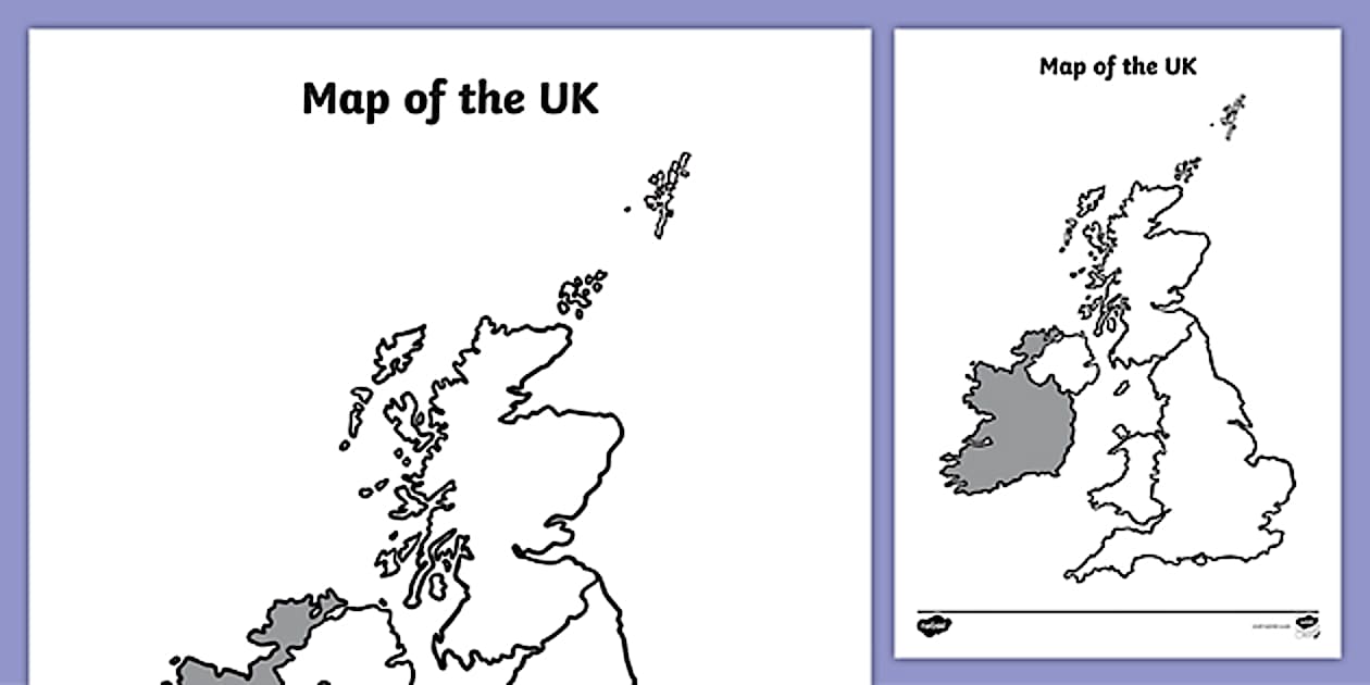 Editable Blank UK Map (teacher made) - Twinkl